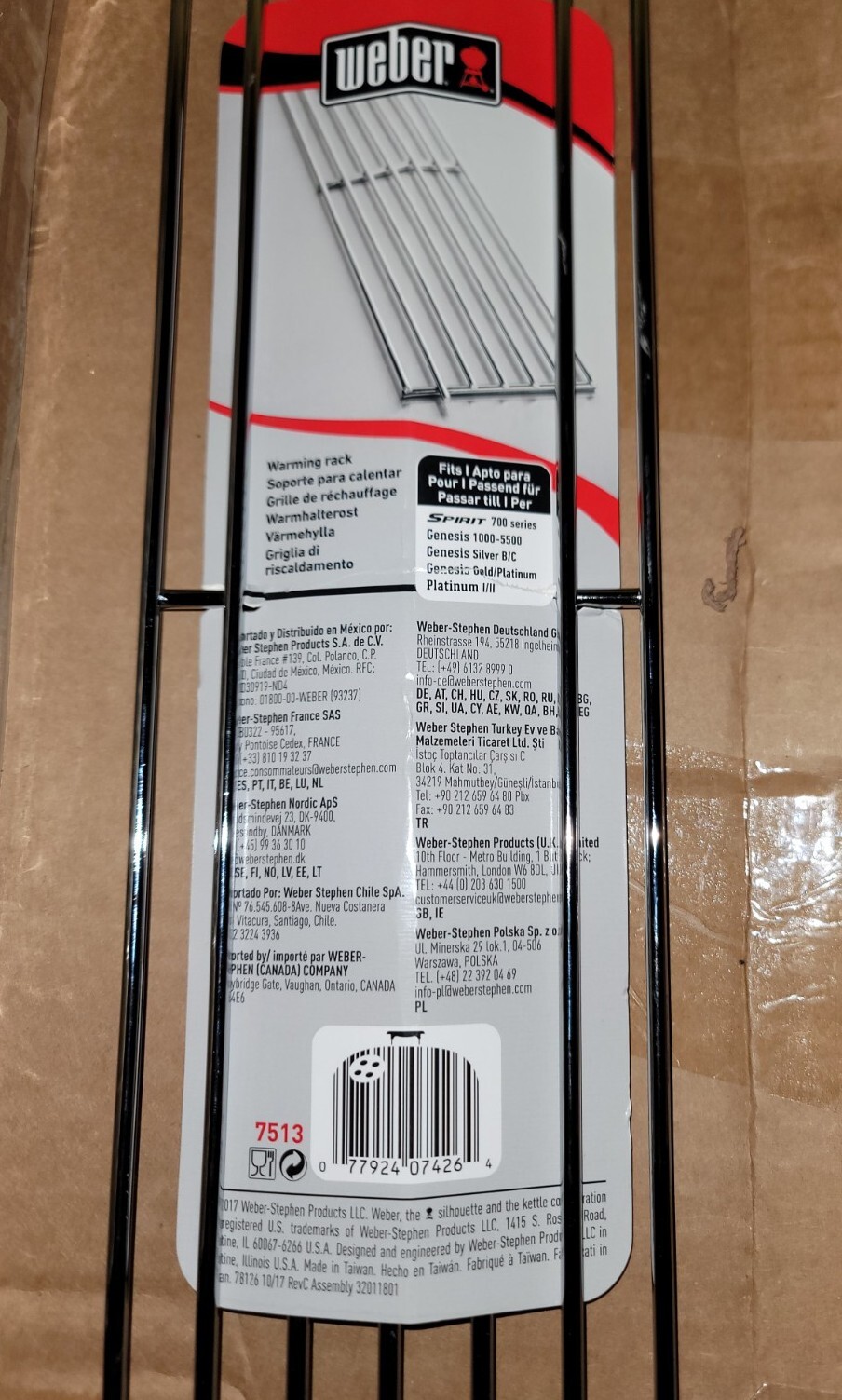 Weber+Warming+Rack+7513+Fits+Spirit+700+Series for sale online | eBay