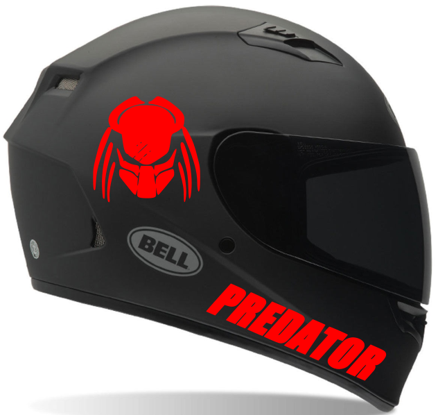 Predator motorcycle helmet decal. Sticker fits Honda Suzuki Yamaha ...