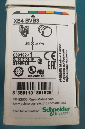 Schneider Electric XB4 BVB3 - Voyant lumineux DEL - D=22 - vert - 24V ...