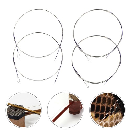 4PCS Inside Strings Chinese Violin Strings Metal Erhu Parts Erhu String ...