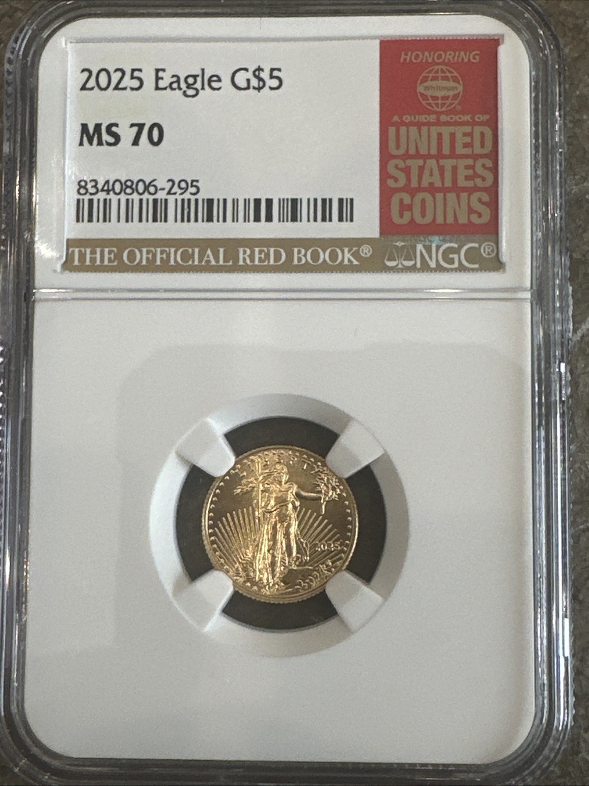 2025 G$5 1/10 oz Gold American Eagle - US Red Book Label - NGC MS 70 | eBay