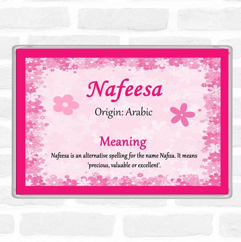 Nafeesa Name Meaning Jumbo Fridge Magnet Pink | eBay