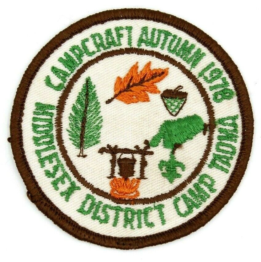 1978 Campcraft Middlesex District Camp Tadma Survival Camporee Patch ...