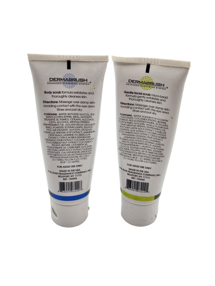 2 - DERMABRUSH Gentle Facial + Body Scrub Cleansing System ACNE 1.7 oz ...