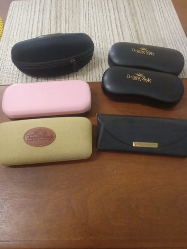 Sunglass CASES Lot of 6 Various Brands, Size, Color Bright Side Oakley ...