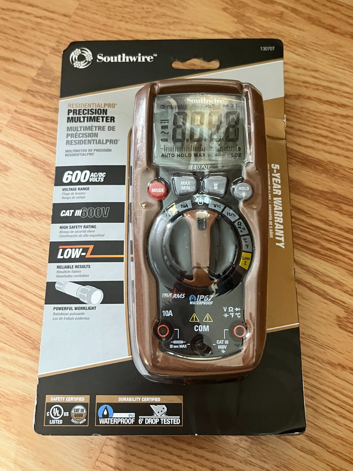 Southwire 13070T Residentialpro True RMS Cat III 600v Multimeter for ...