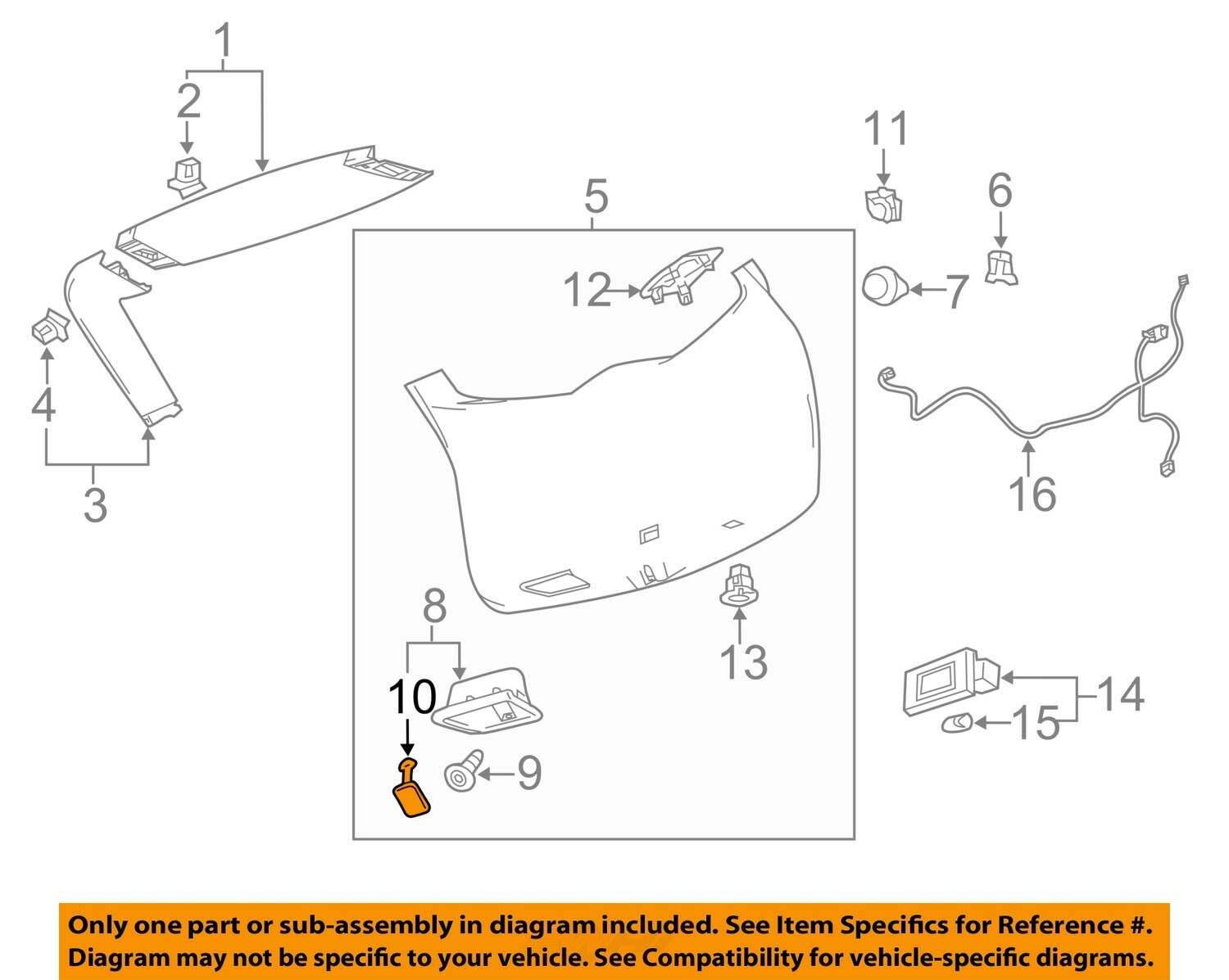GM OEM 10-12 SRX Lift Gate Interior Trim-Handle Cap 20829193 | eBay