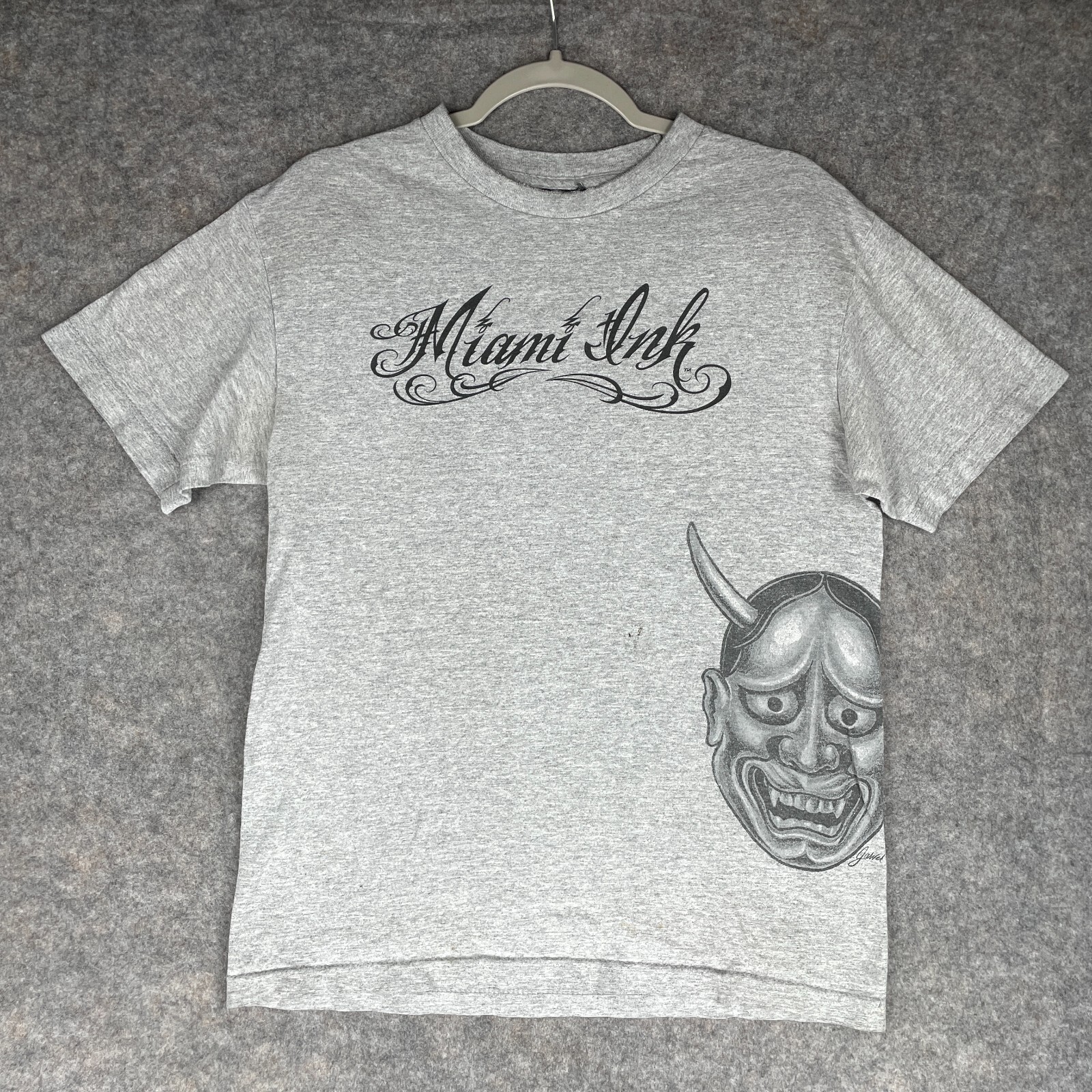 Vintage Miami Ink Hannya Mask Tattoo Japan Mens T-Shi… - Gem