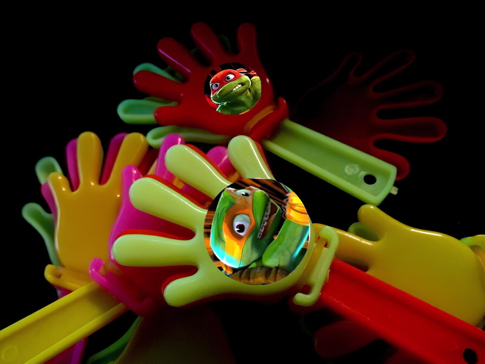 Ninja Turtles -8 Mini Hand Clappers-Party Favors Birthday Pinata Prizes ...