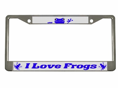 I love Frogs Metal Auto License Plate Frame Car Tag Holder | eBay