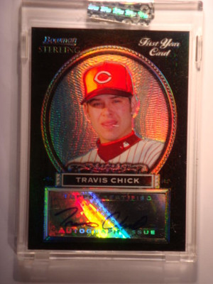 2005 Travis Chick Bowman Sterling Auto Uncirculated Black Refractor# ...