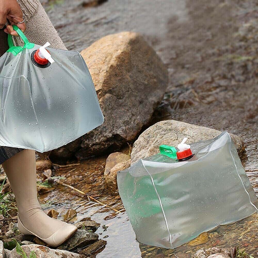 20L Water Carrier Container Foldable Collapsible with Tap Camping ...