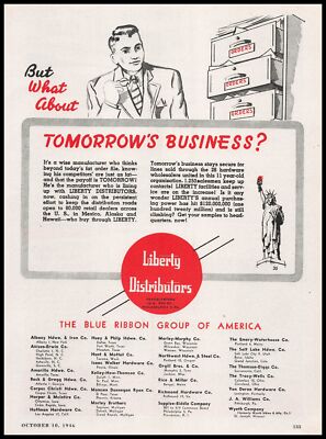 1946 Liberty Distributors Blue Ribbon Group Of America List Vintage ...