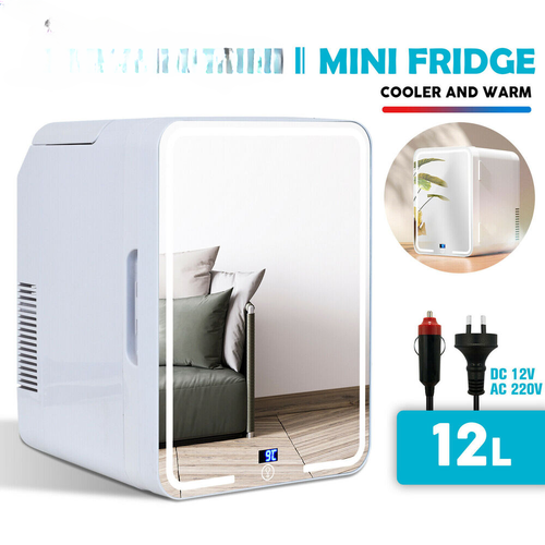 12L Portable Mini Fridge Mirror Refrigerator Makeup Cosmetics Cooler ...