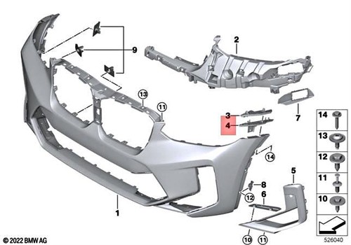 Genuine BMW X3 X4 M G01 G02 X3 18d TX11 Insert Bumper Front Left ...
