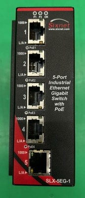 Sixnet SLX-5EG-1 5-Port Industrial Ethernet Gigabit Switch | eBay