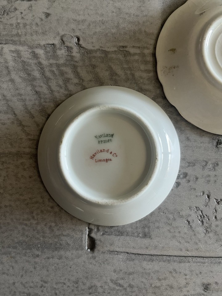 Vintage Porcelain Mini 3” Plates Butter Pat Dishes antique Set Of 2 | eBay