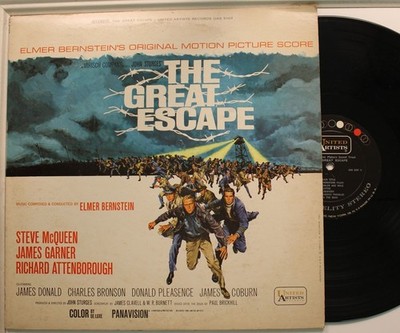 Elmer Bernstein Lp The Great Escape Soundtrack On Ua - Vg+ To Vg++ ...