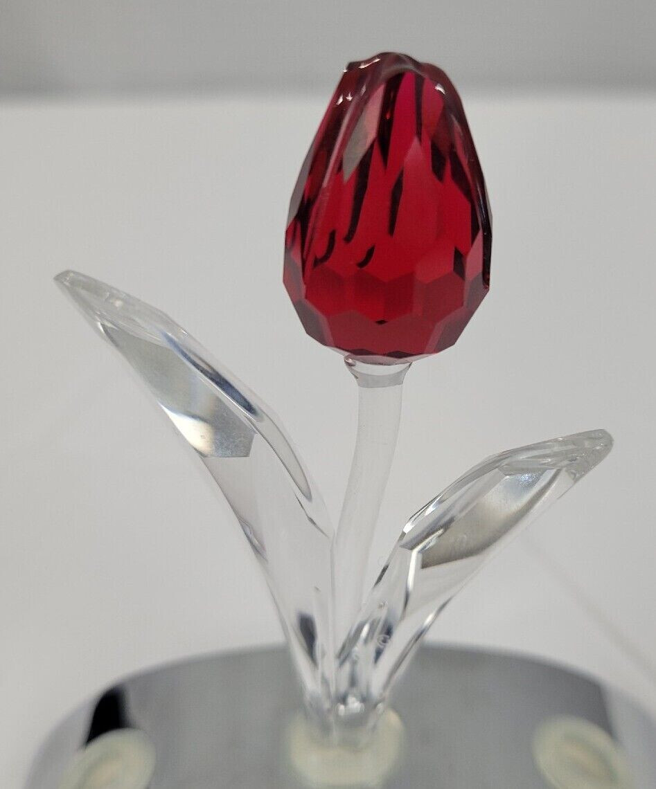 Swarovski Crystal Large 3.5" Tulip Flower Large RED | eBay