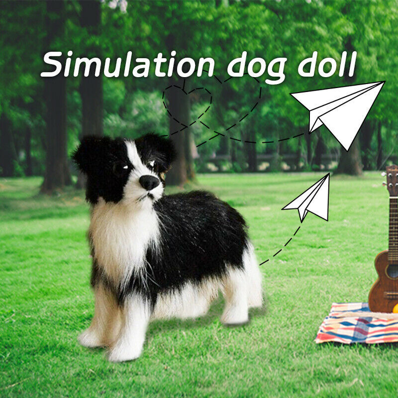 Realistic Border Collie Plush Toy Lifelike Shepherd Simulation Dog ...