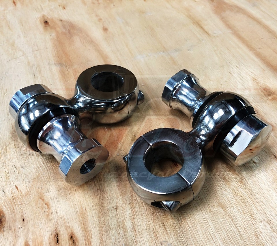 Bobber Chopper Custom Project Steel Round Top 1" Handlebar Risers ...
