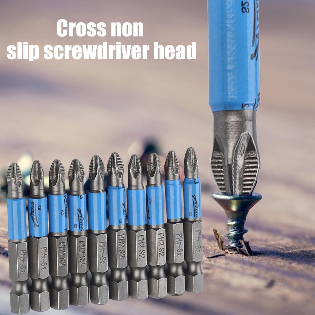 50mm PH2 S2 Cross Bit Drill Head Hex Shank Screwdriver Drill Bit (30pcs ...