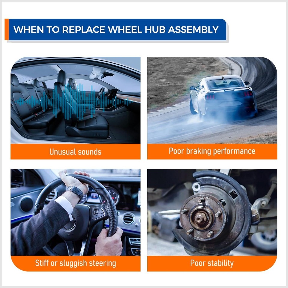 2x 513298 Front Wheel Hub and Bearing for 08-13 Nissan Rogue 14-15 ...