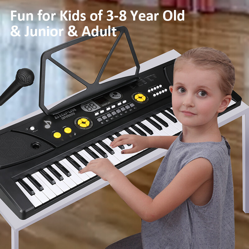 61 Key Music Electronic Keyboard Electric Digital Piano Organ w/ Stand ...