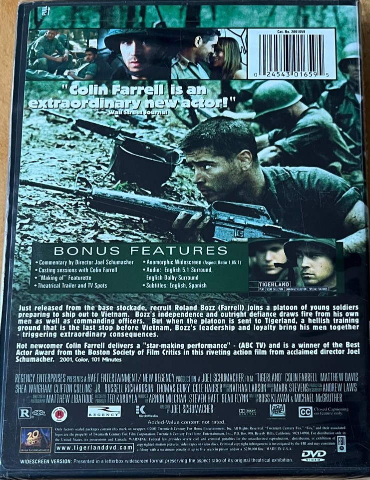 Tigerland with Colin Farrell - DVD (New/Unopened) 24543016595| eBay