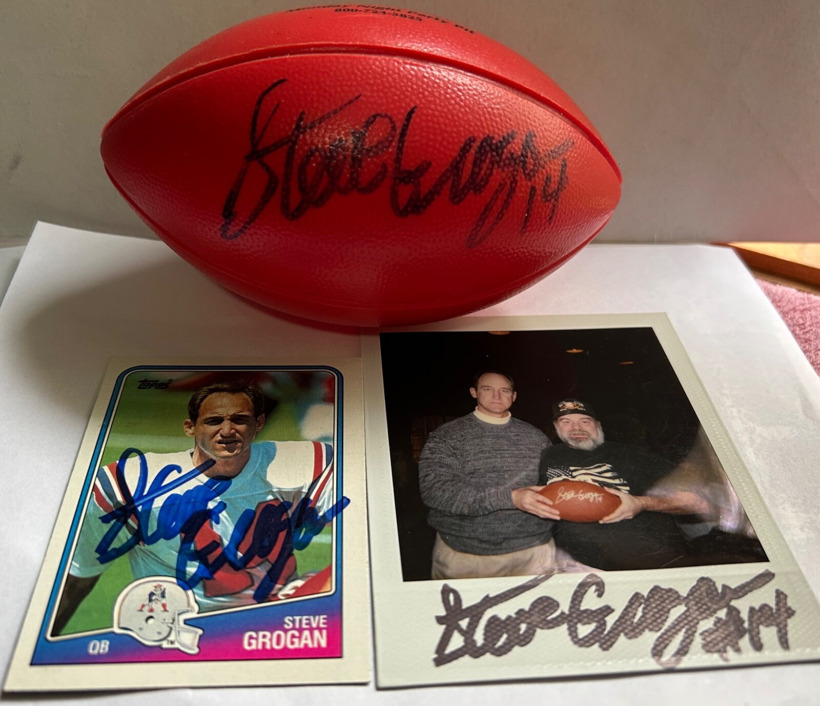 Autographed Mini Football Auto 1988Topps Card+ Auto Event Picture ...