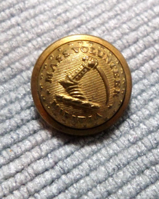 Antique Metal Verbal Uniform Work Button ARM SWORD MASS VOLUNTEER ...
