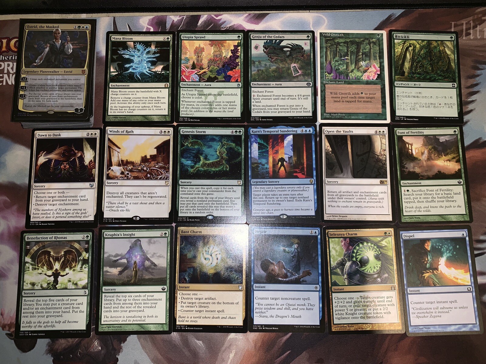 Mtg - *Estrid the Masked Enchantress EDH Deck* - Lots of Rares/Mythics ...