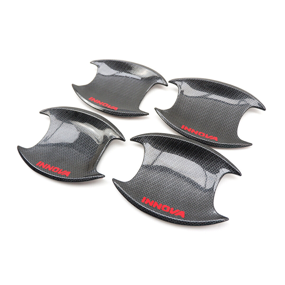 Door Bowl Insert Inner Cover Black Carbon For Toyota Innova Mpv 2015 ...