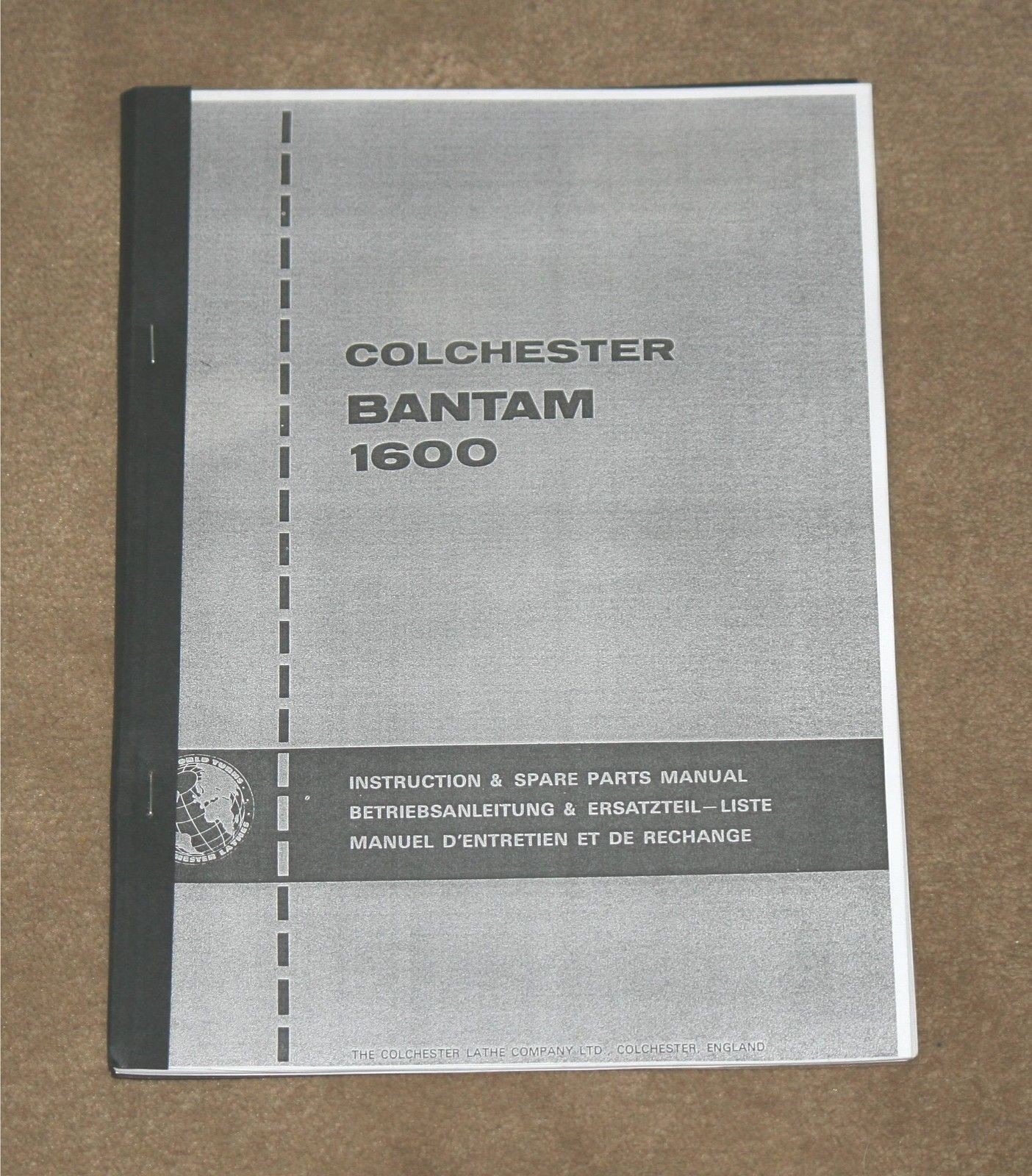 Colchester Bantam 1600 MK2 Lathe Manual | eBay