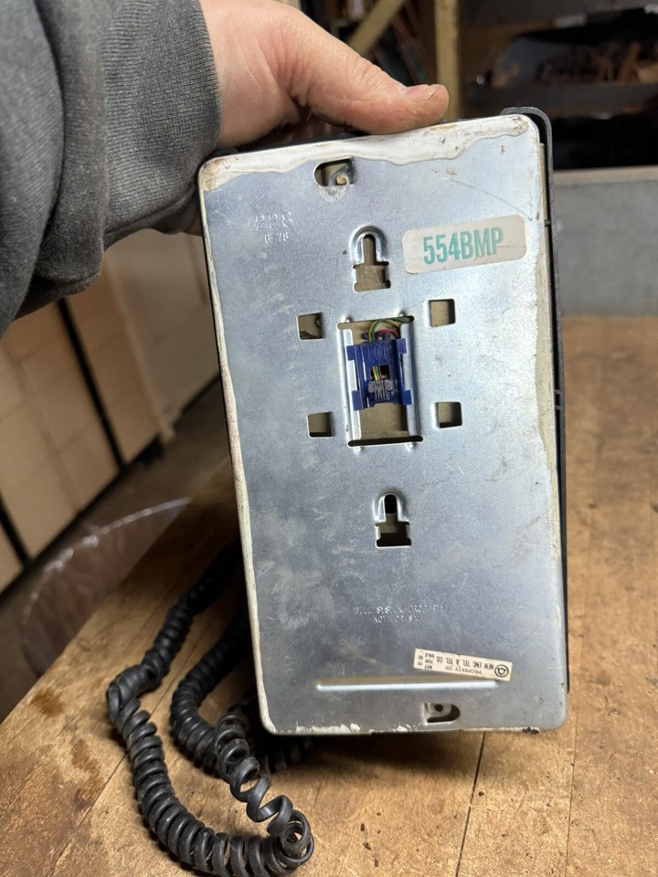 Vintage Old Bell System Western Electric Rotary Black Wall Telephone ...