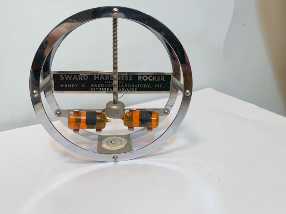 Vintage Analog Henry A Gardner Laboratory Sward Hardness Rocker in Wood ...