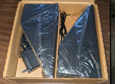 (2) IBM Infinity 3W Black Desktop Computer 11” Tall Speakers: P/N ...