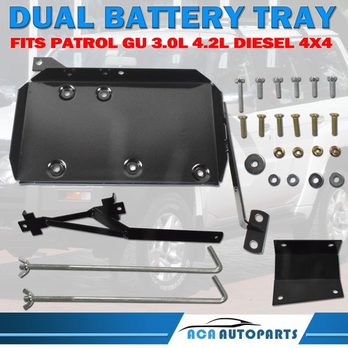 ACA 4x4 Dual Battery Tray Kit Fit Nissan Patrol GU ZD30 & 4.2L TDi | eBay