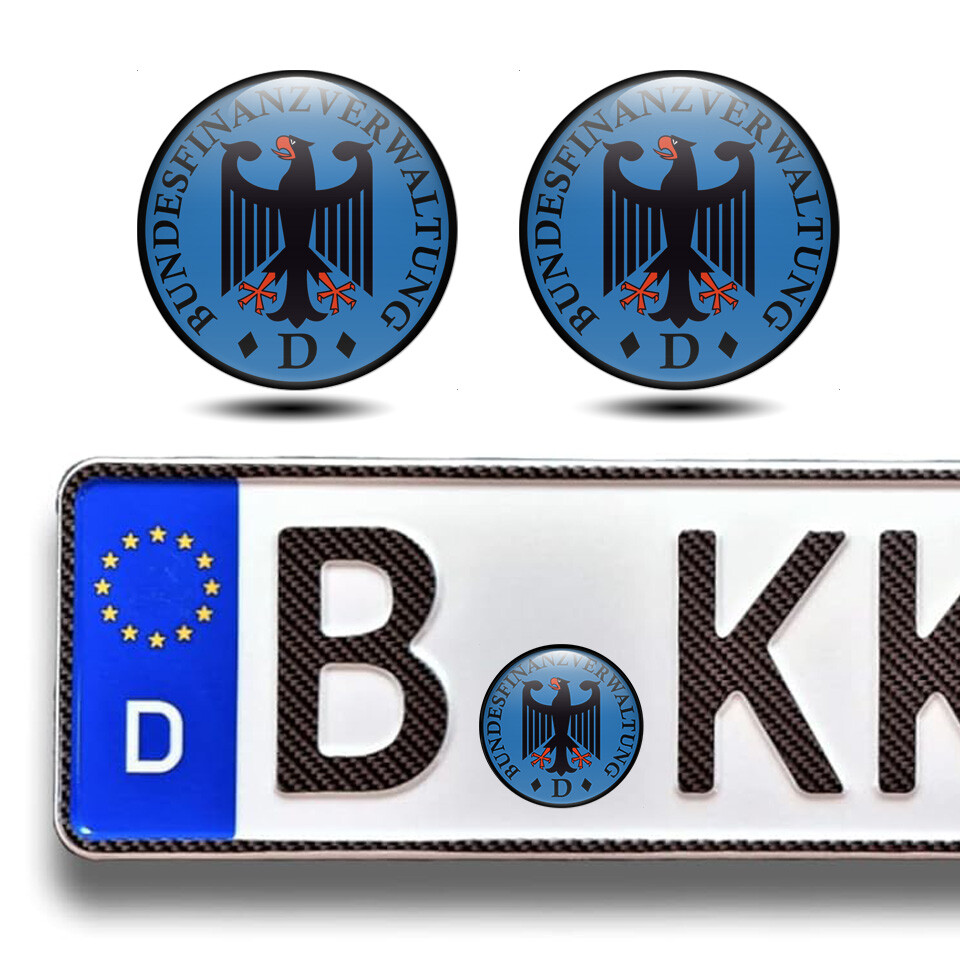 2x 3D Gel Stickers German License Plate Registration Seals Badge All ...