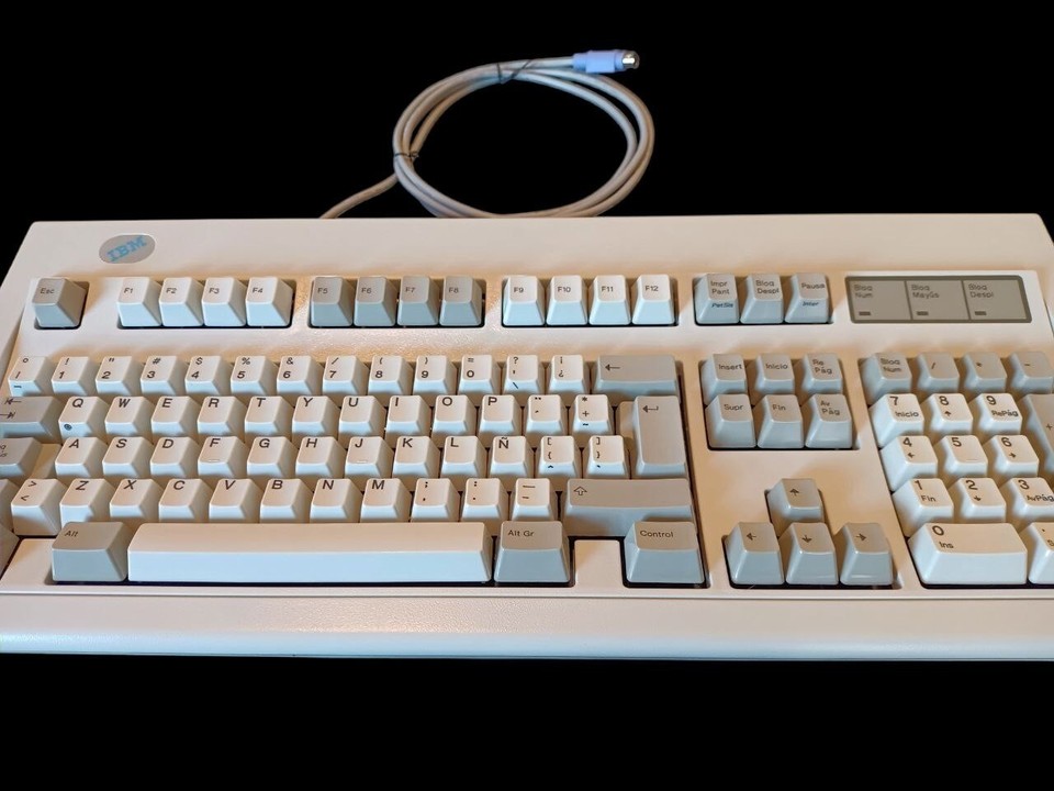 New IBM Model M by Lexmark Mechanical Keyboard made in USA, in Spanish ...