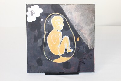 Original Outside Art Painting Baby Foetus Fetus Womb Abstract Canvas ...