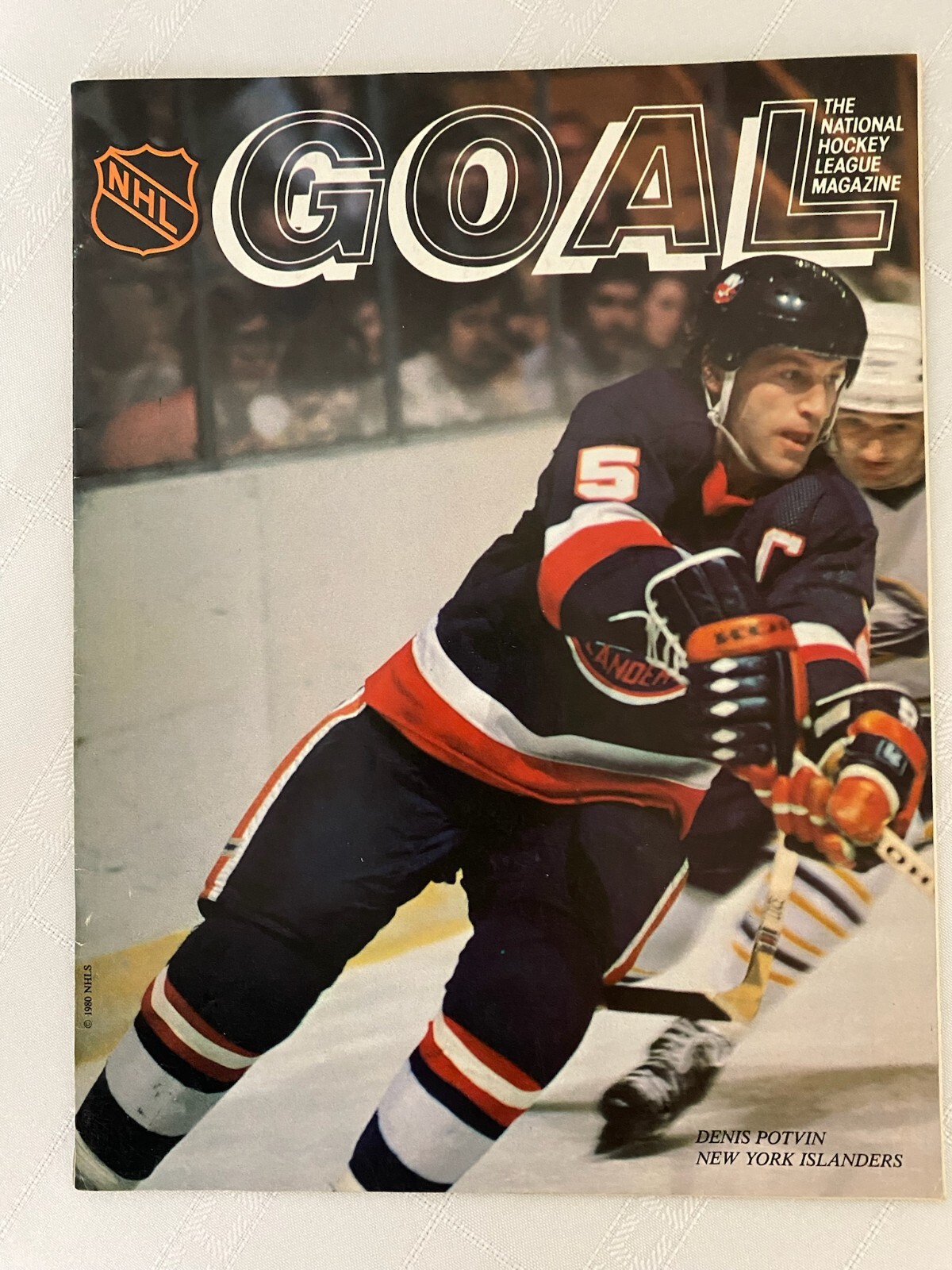 NHL GOAL MAGAZINE 1980 DENIS POTVIN NEW YORK ISLANDERS COVER VOLUME 8 ...