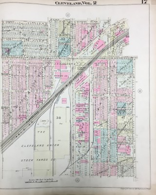 1922 CLEVELAND OHIO STOCKYARDS ASHBURY TOWERS PILSENER BREWING CO ATLAS ...