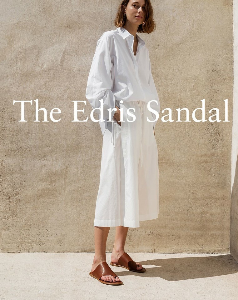 NIB Vince Edris Leather Sandal Slides in Cognac (Brown) $250 | eBay