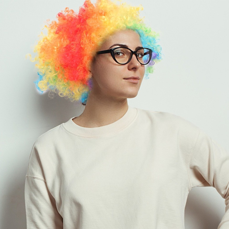 Funny Wigs for Party Character Costume Carnival Clown Headgear Prop ...