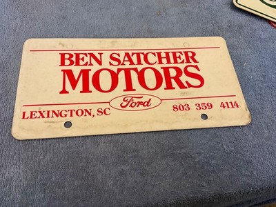 Paper Dealership License Plate Ben Satcher Ford Lexington South ...