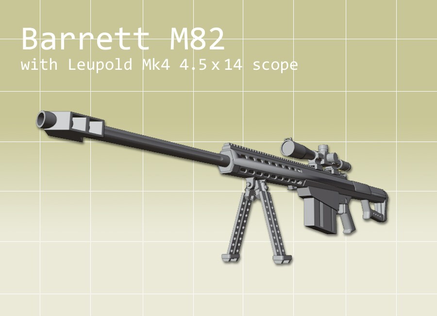 1/16 scale: Barrett M82 Sniper Rifle (ID 9.51) | eBay UK