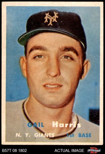 1957 Topps #281 Gail Harris Giants 6 - EX/MT | eBay