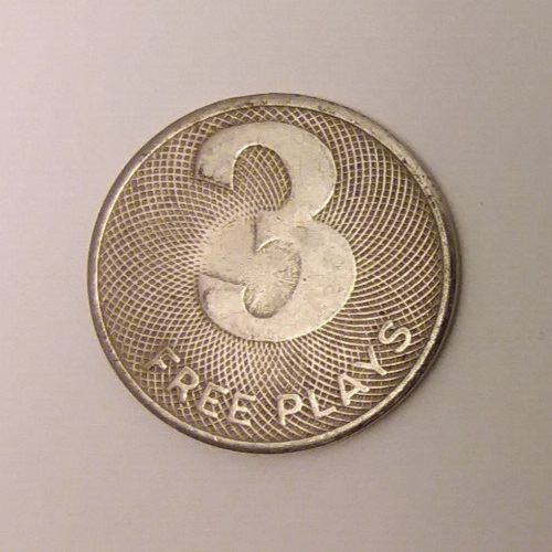 Vintage 3 Free Plays Amusement Pinball Game Trade Token 23mm | eBay
