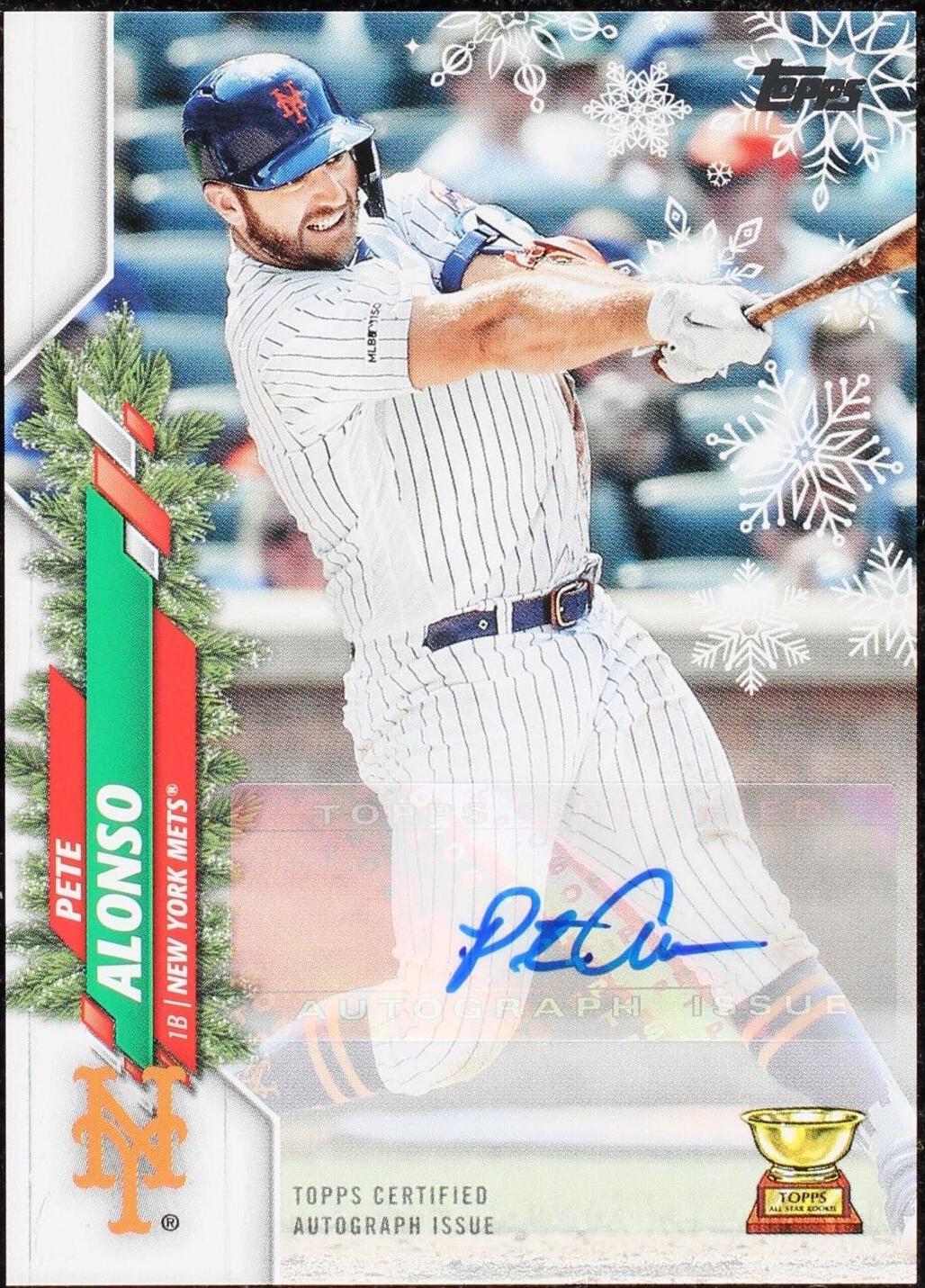 2020 Topps Holiday - Walmart Mega Box Autographs Pete Alonso #HWA-PA ...
